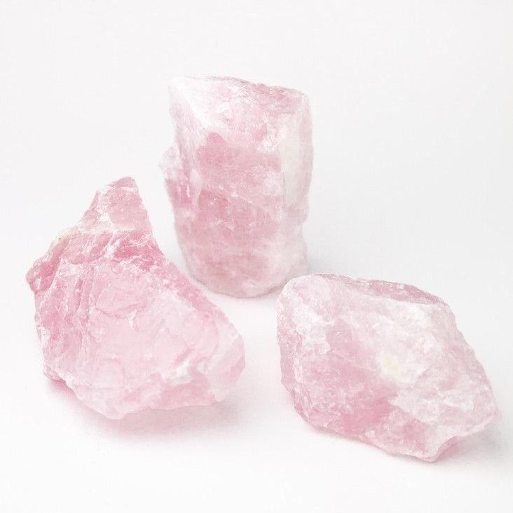 Rose Quartz Rough Chunks Crystal | Botaniful